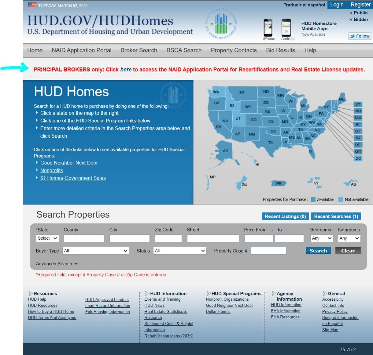 Real Estate Brokers Please update your HUD NAID Number – James Outland